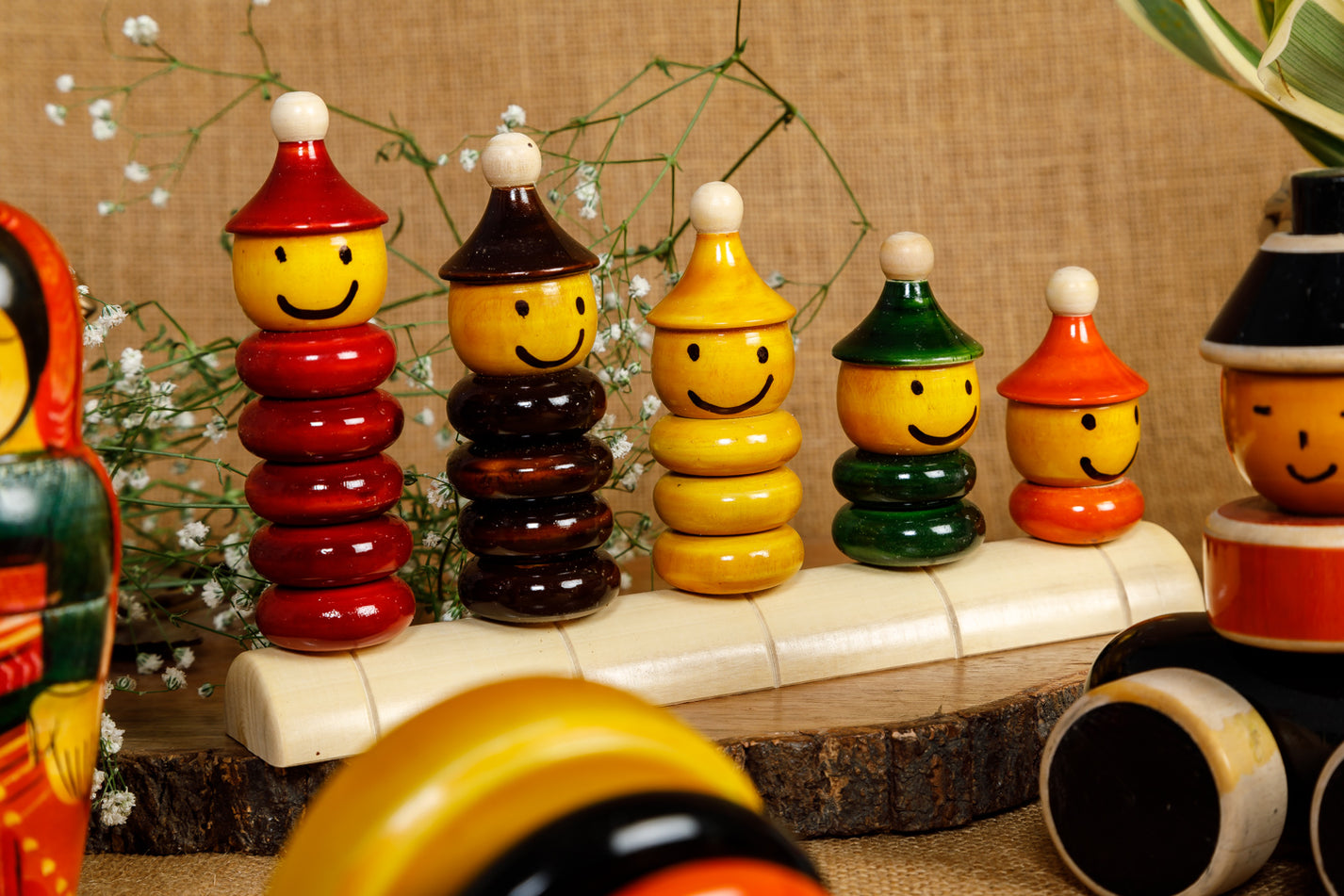 Buy Handmade Wooden Toys Bear Stacker Online from Gogalgai Toys