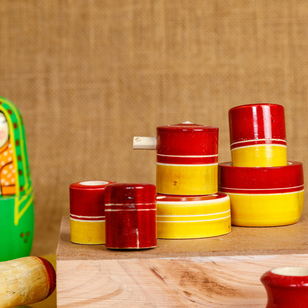 Buy Wooden Kitchen Set Bhatukli (Normal) Online from Gogalgai Toys