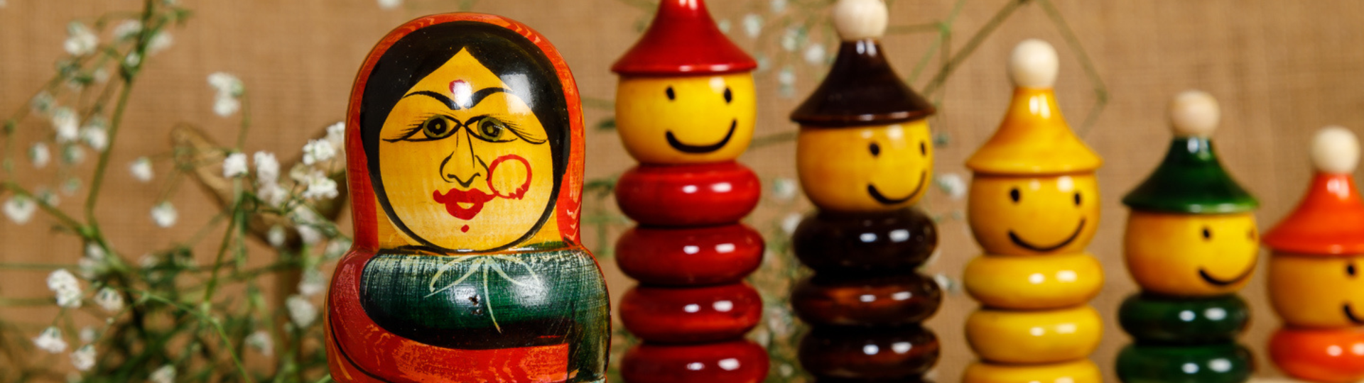 Whimsical Wooden Toys: Tops, Russian Dolls, and Ludo Sets – Gogalgai